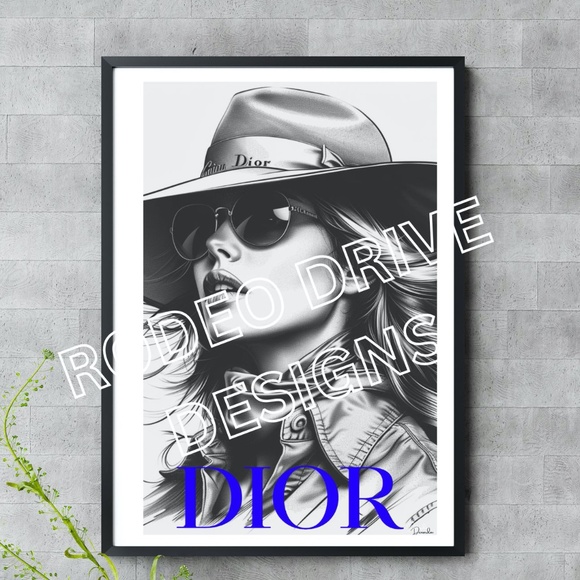 RODEO DRIVE DESIGNS | Art | Dior Fashion Wall Art Print 1x17 Dior ...